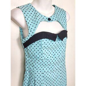 Hell Bunny Vixen | Dresses | Hell Bunny Vixen Aqua Polka Dot Miley ...